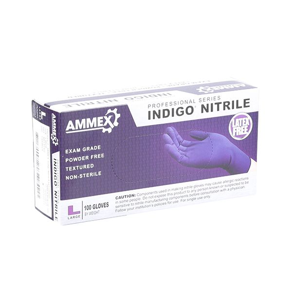 AllPoints 8014538 - Gloves,Ntrl Exam, Bx/100 , Indigo, Pwdrfree, Lg ...